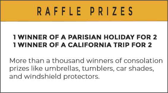 What are the raffle promo rules I should remember?